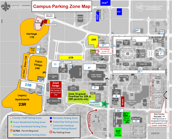 Parking & Permits | University of Louisiana at Lafayette