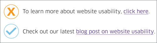 Web Accessibility Tip: Avoiding "Click Here" in Links | University of ...